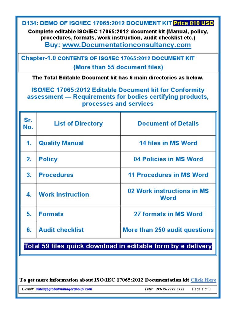 Iso 17065 Manual Documents | PDF | Audit | International Organization For Standardization