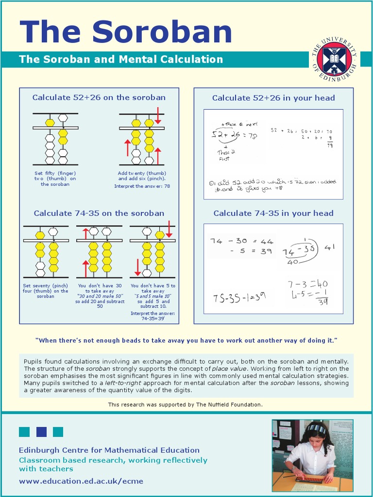 Soroban Techniques for Mental Calculation | PDF
