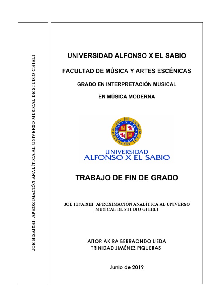 TFG Joe Hisaishi | PDF | Anime | Acorde (Música)