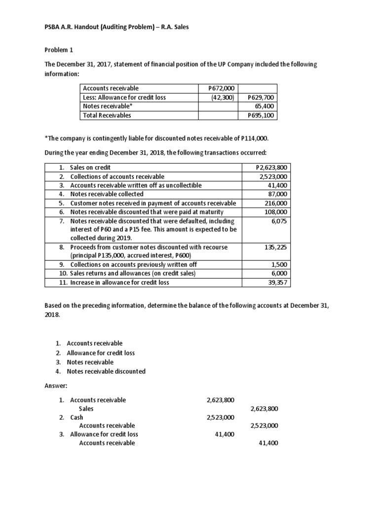 Receivables | PDF | Factoring (Finance) | Debits And Credits