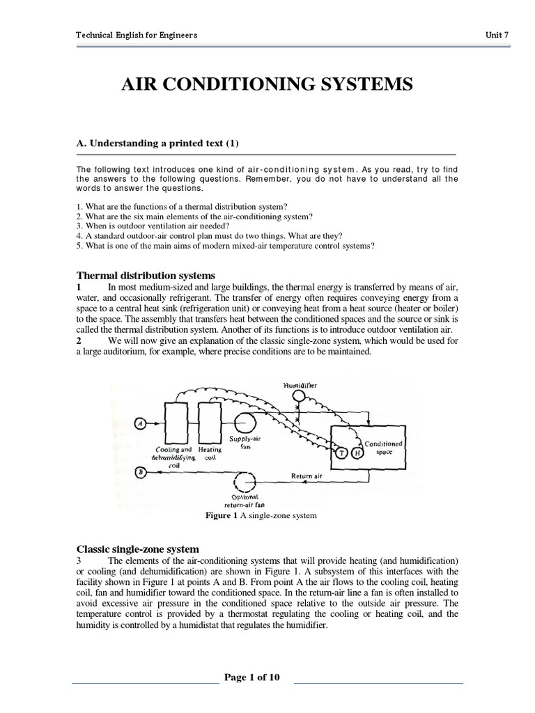 Unit 7 Air Conditioning Systems | PDF | Hvac | Air Conditioning