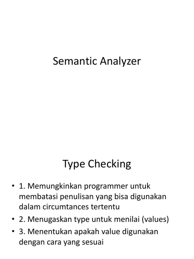 Analisis Semantik dan Tipe Data dalam Pemrograman | PDF