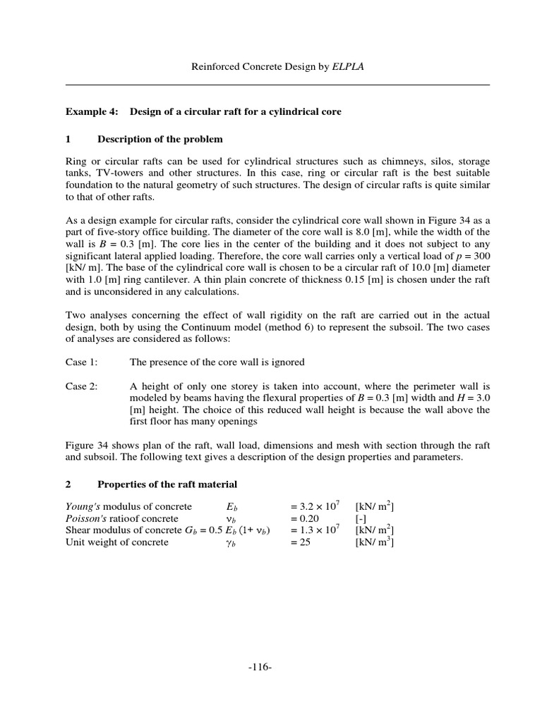 Example 4: Design of A Circular Raft For A Cylindrical Core | PDF ...