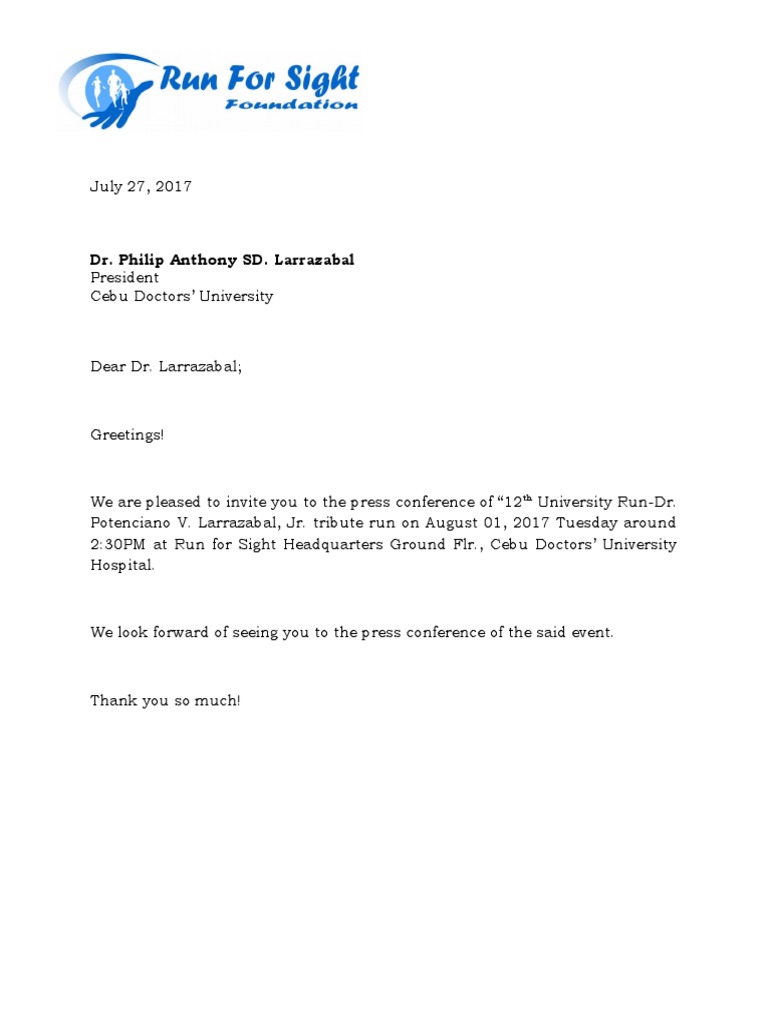 Presscon Invitation Ms. Cathy Vesitl | PDF