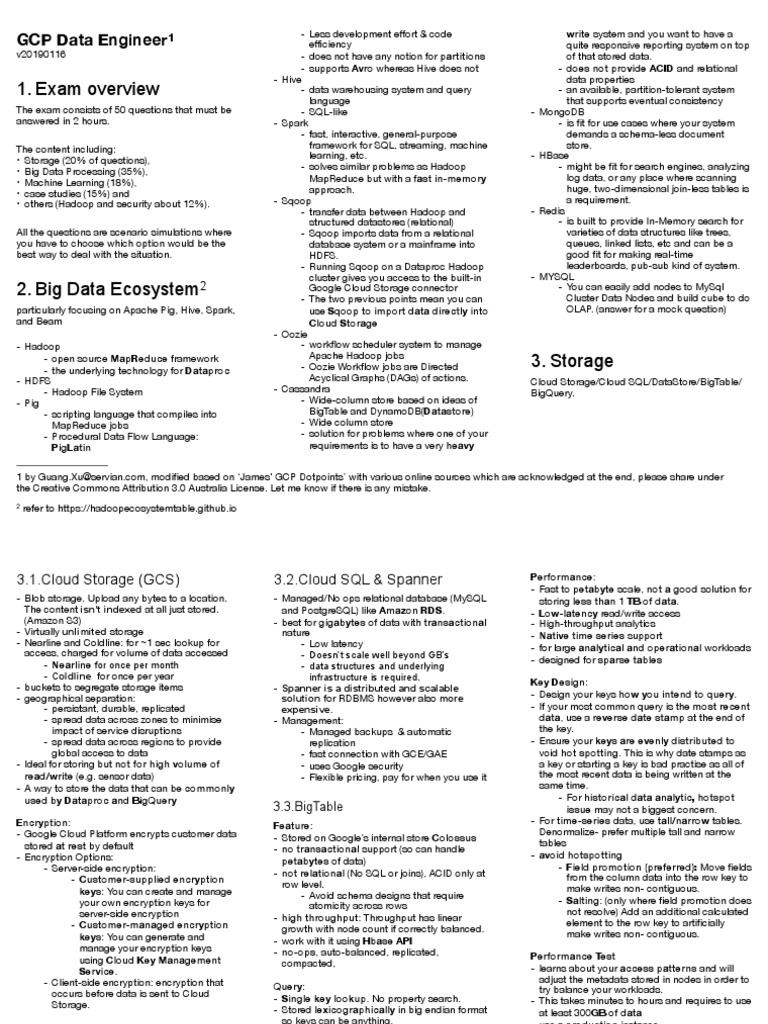 GCP Data Engineer | PDF | Apache Hadoop | Cloud Computing