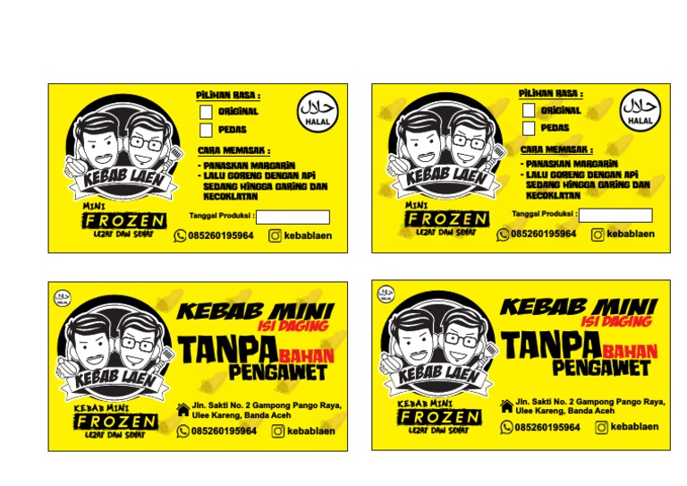 Desain Stiker Kebab | PDF