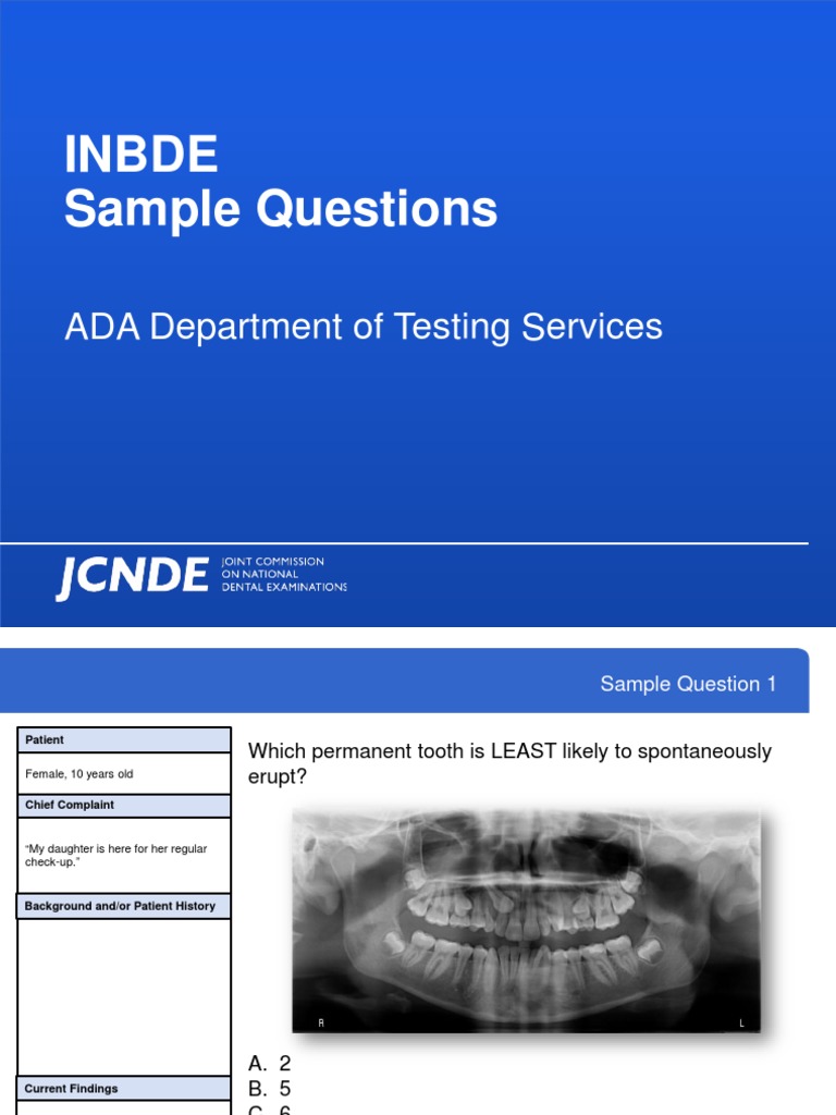 INBDE Practice Questions | PDF | Dentistry | Dental Implant