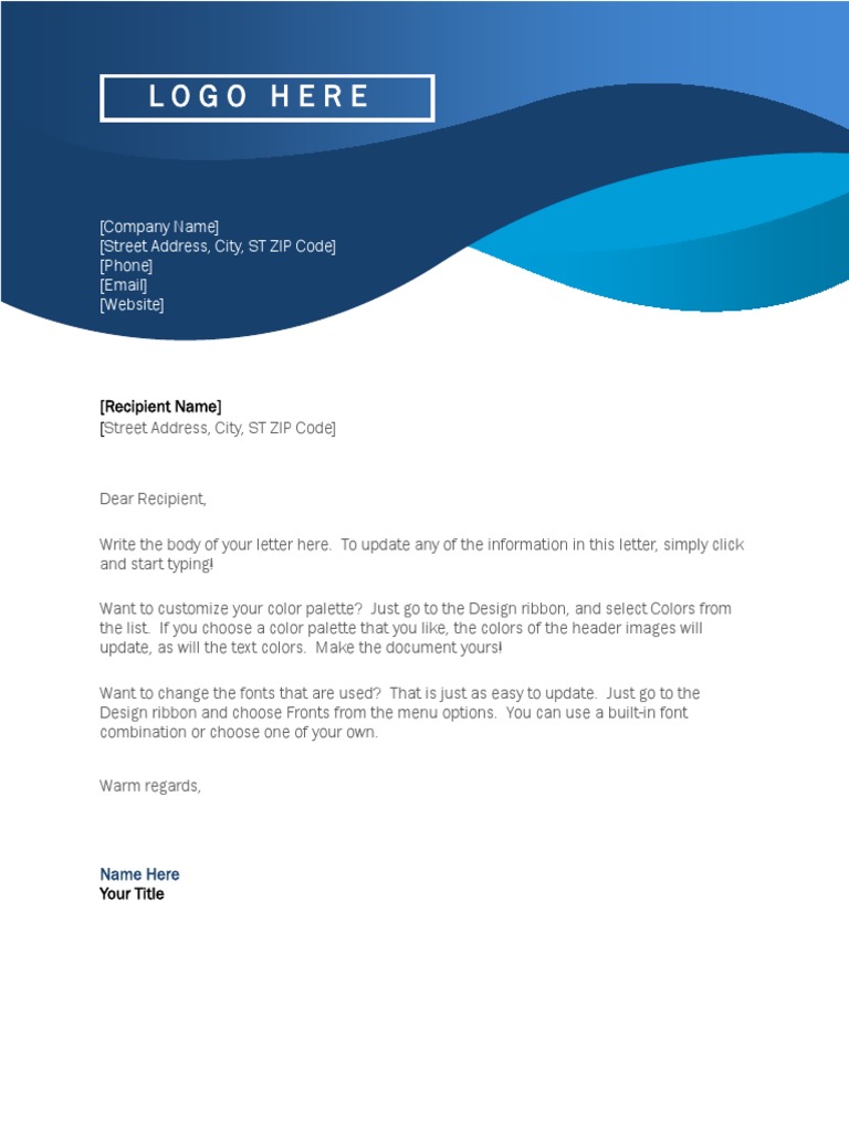 Customizable Letter Template Guide | PDF