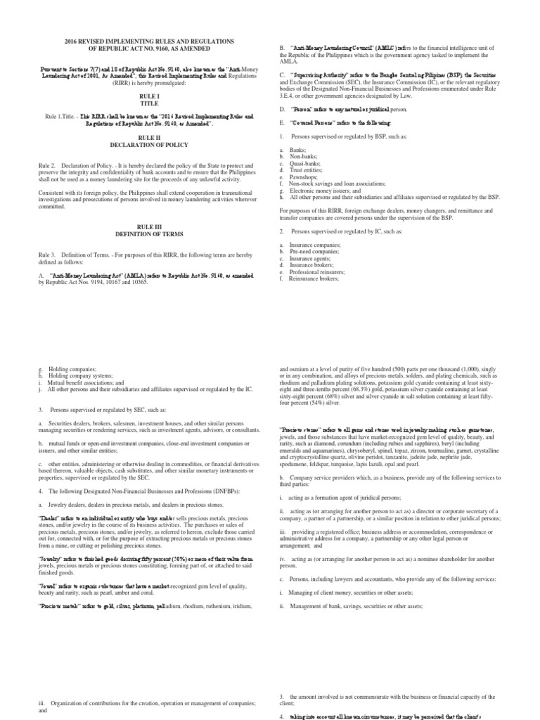 Amla Edited | PDF | Money Laundering | Identity Document