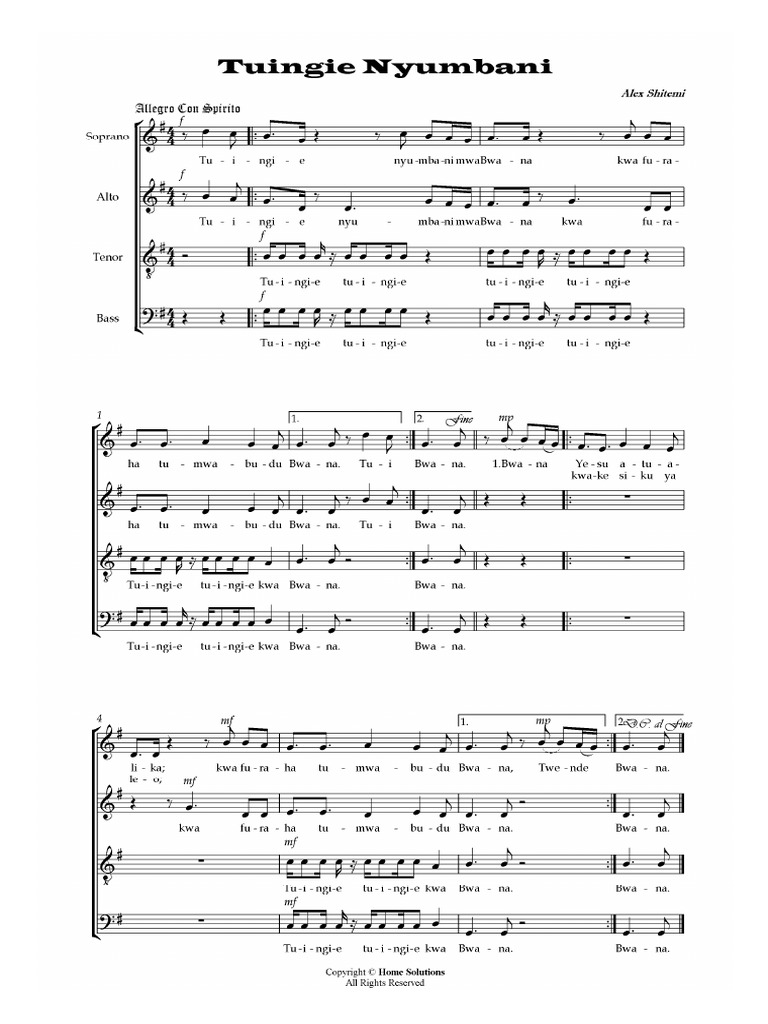 Tuingie Nyumbani | PDF