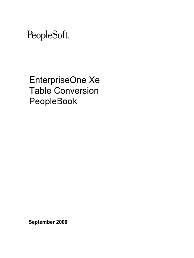 JD Edwards TC | PDF | Input/Output | Databases