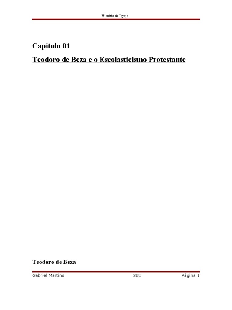 Teodoro de Beza | PDF | João Calvino | René Descartes