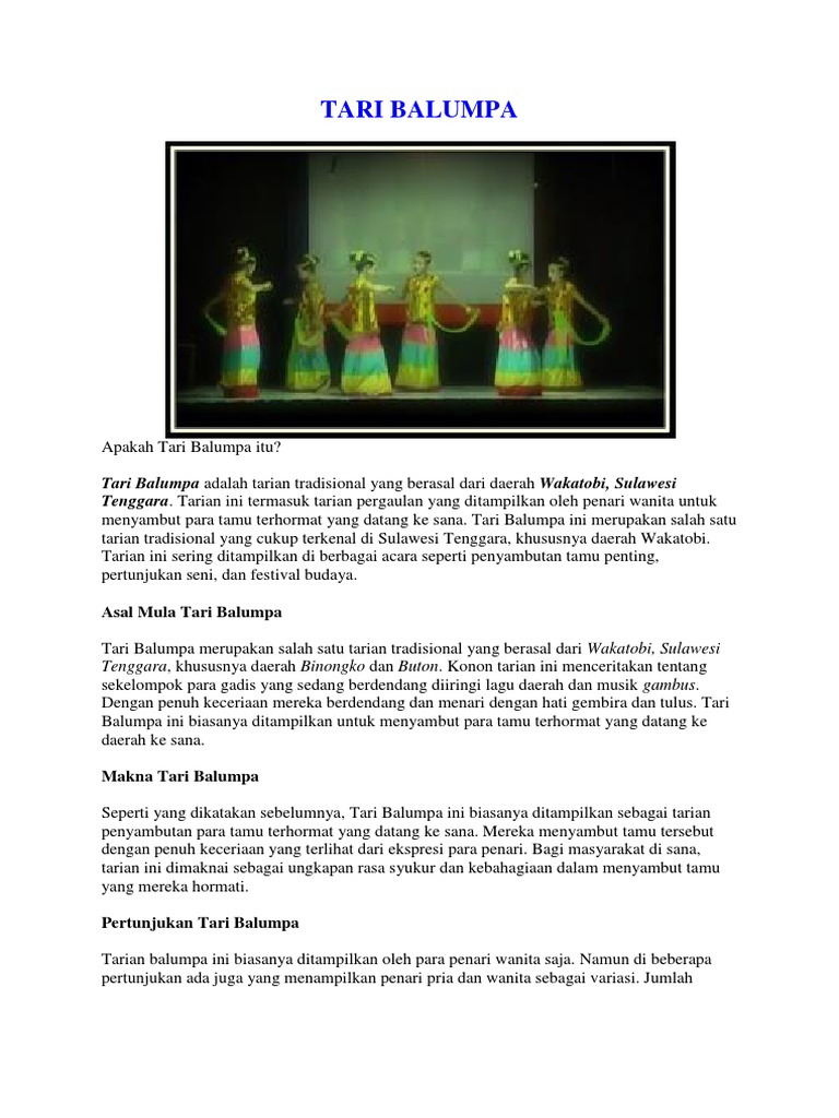 Tari Balumpa | PDF