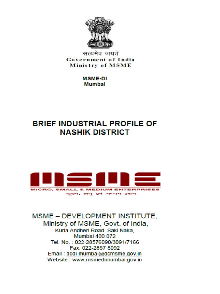 Brief Profile of Nashik District | PDF