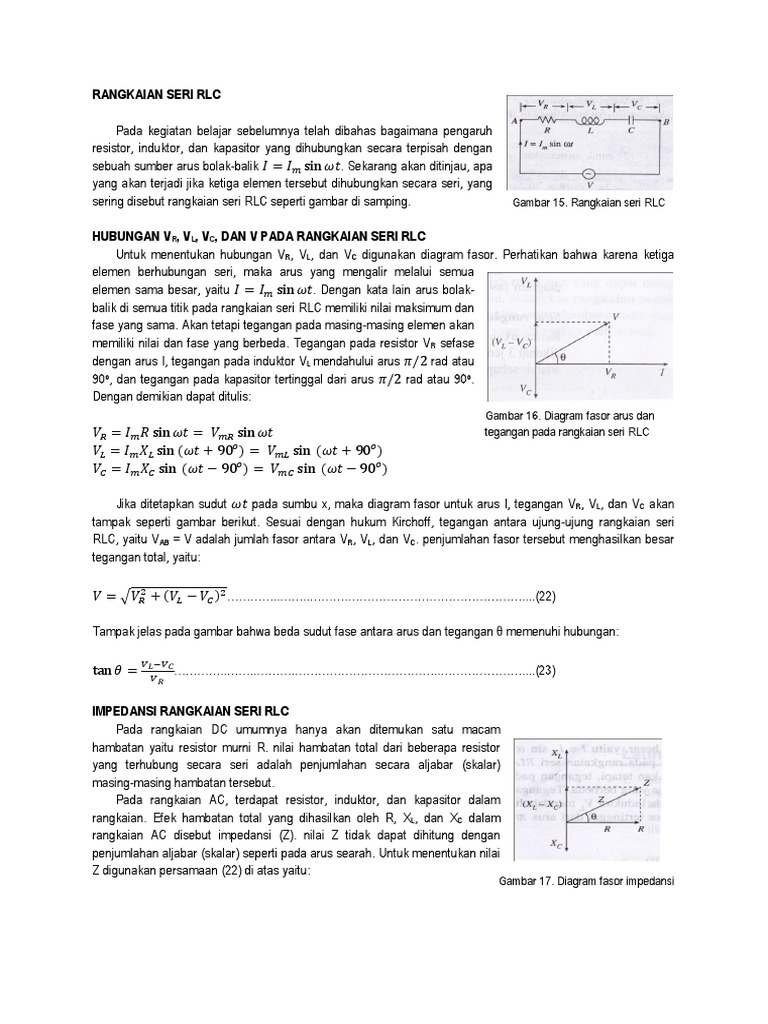 TUGAS RANGKAIAN RLC Seri Ok | PDF