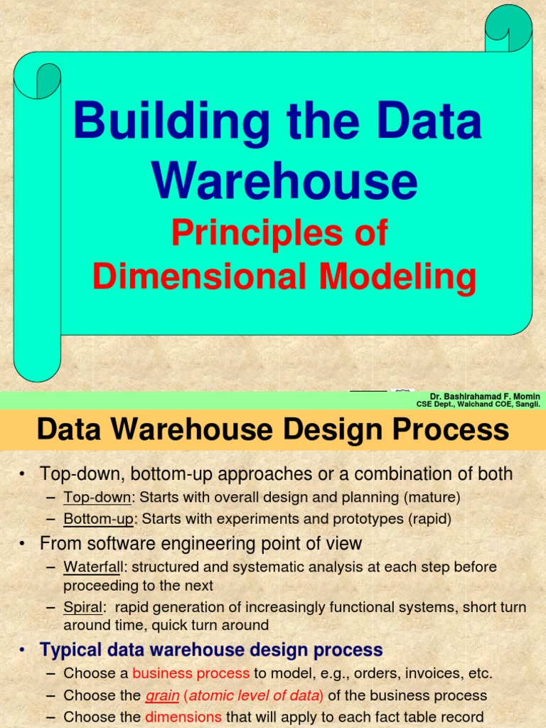 Building The Data Warehouse: Principles of Dimensional Modeling | PDF | Data Warehouse | Areas ...