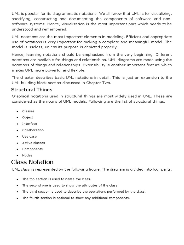 Class Notation: Structural Things | PDF | Unified Modeling Language | Use Case