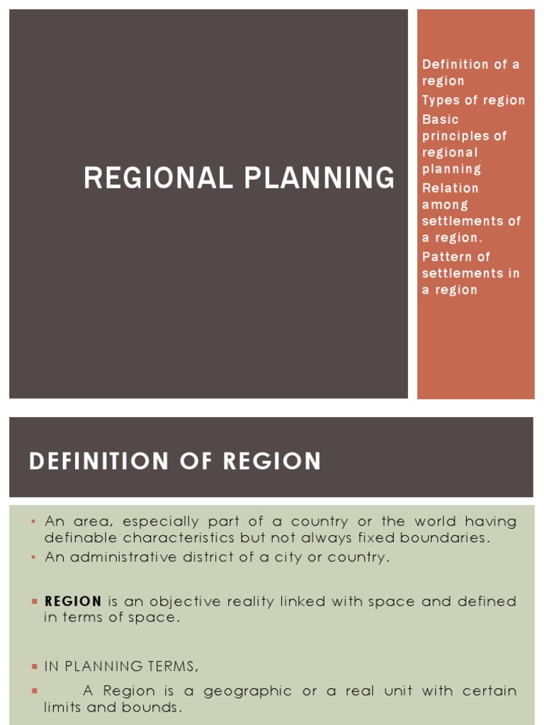 Regional Planning | PDF | Urban Planning | Hierarchy