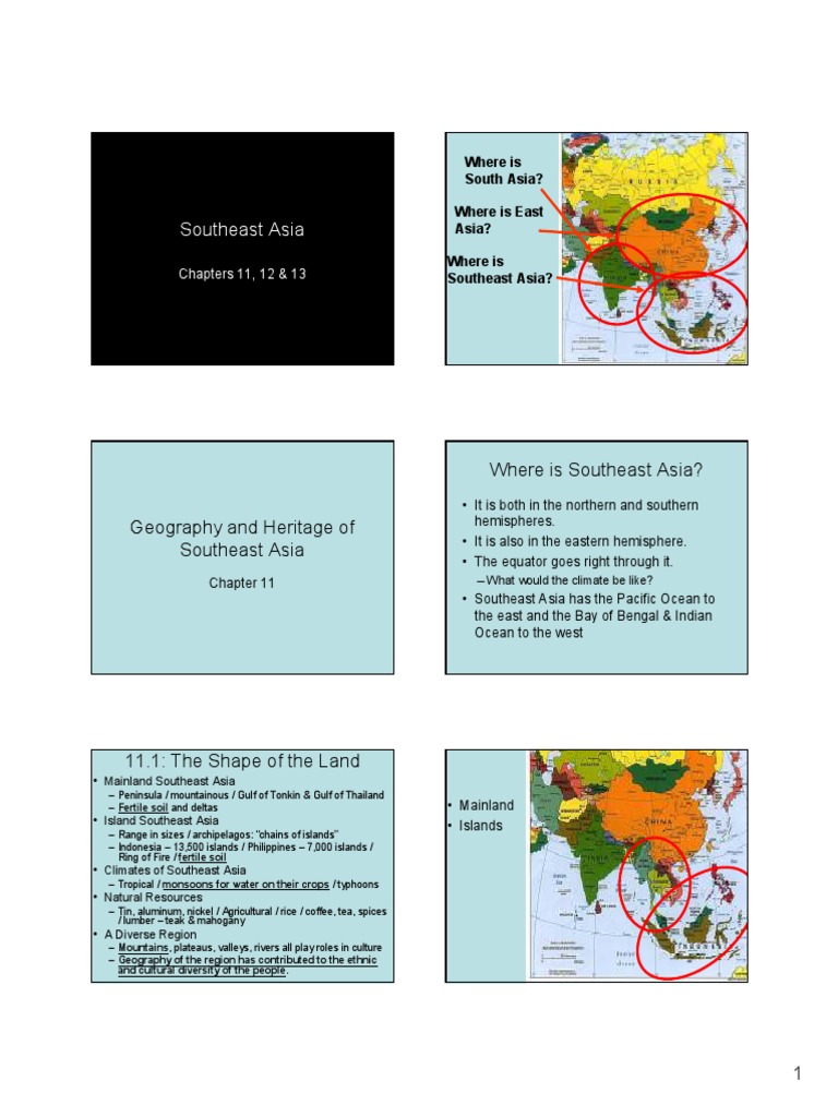 Southeast Asia: Geography and Resources | PDF | Southeast Asia | Asia