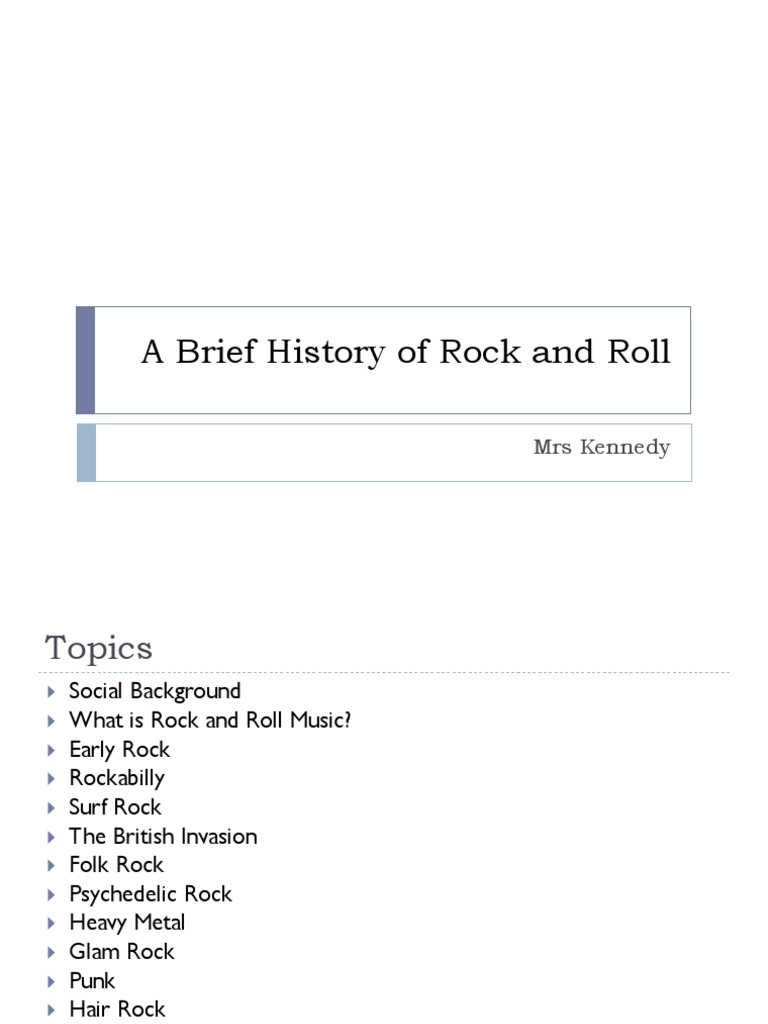 A Brief History of Rock and Roll | PDF | Rock And Roll | Rock Music