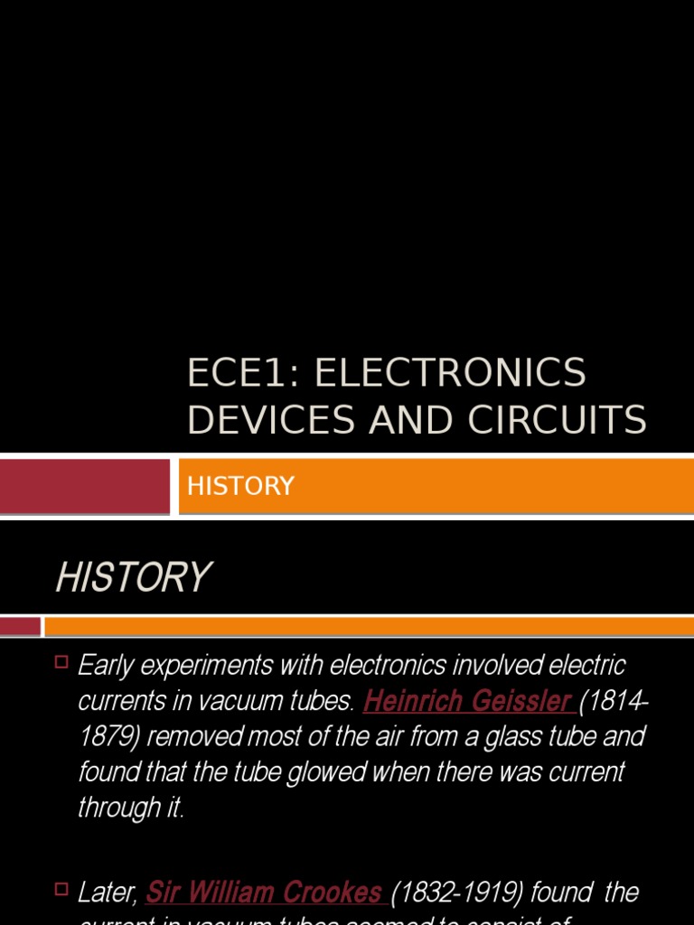 History of Electronics Development | PDF | Vacuum Tube | Electronics