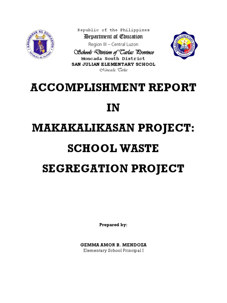 School Waste Segregation Project Report | PDF | Recycling | Waste