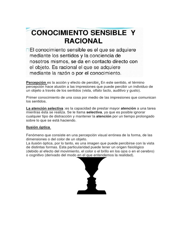 Percepción Es La Acción y Efecto de Percibir | PDF | Memoria | Percepción