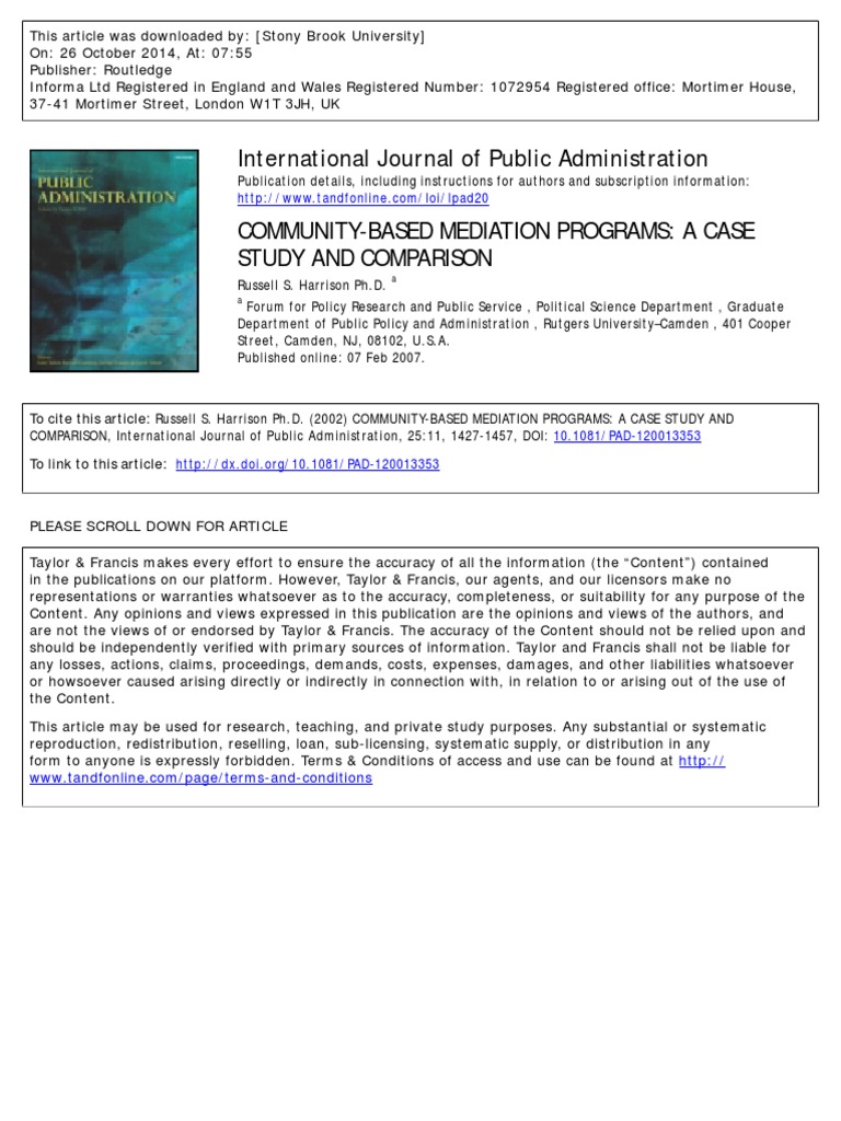 Harrison 2002 | PDF | Mediation | Family