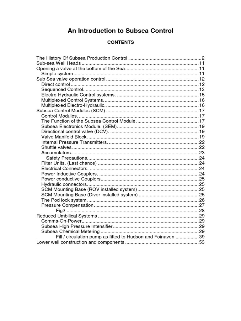 An Introduction To Subsea Controls | PDF | Subsea (Technology) | Valve