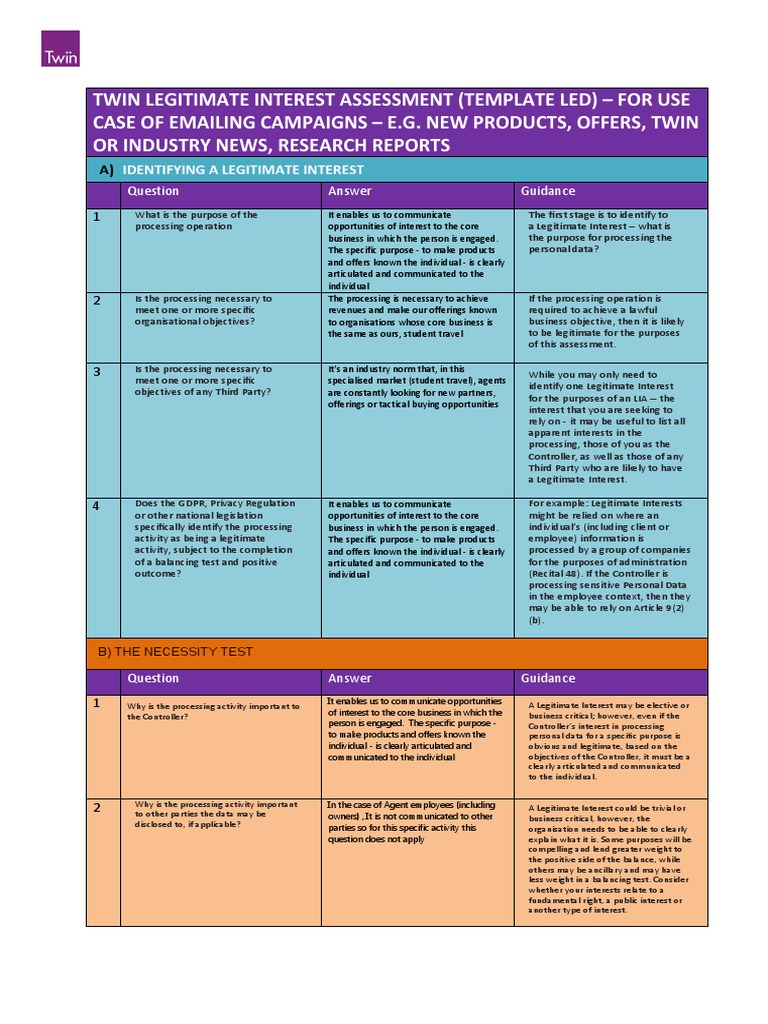 Legitimate Interest Assessment | PDF | Personally Identifiable ...