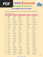 1000 English Verbs Forms PDF | PDF