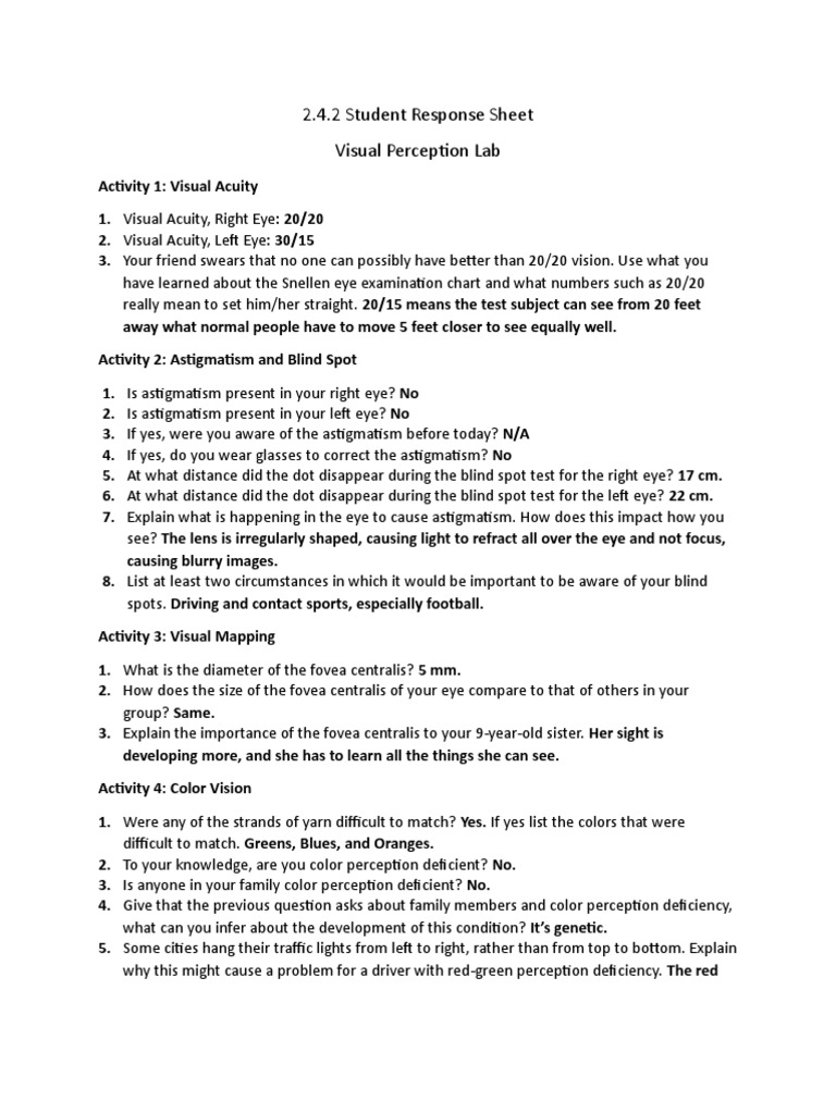 2.4.2 Student Response Sheet Visual Perception Lab | PDF | Visual ...