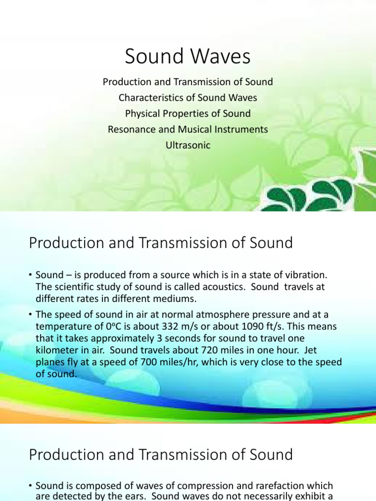 Sound Waves | PDF | Sound | Amplitude