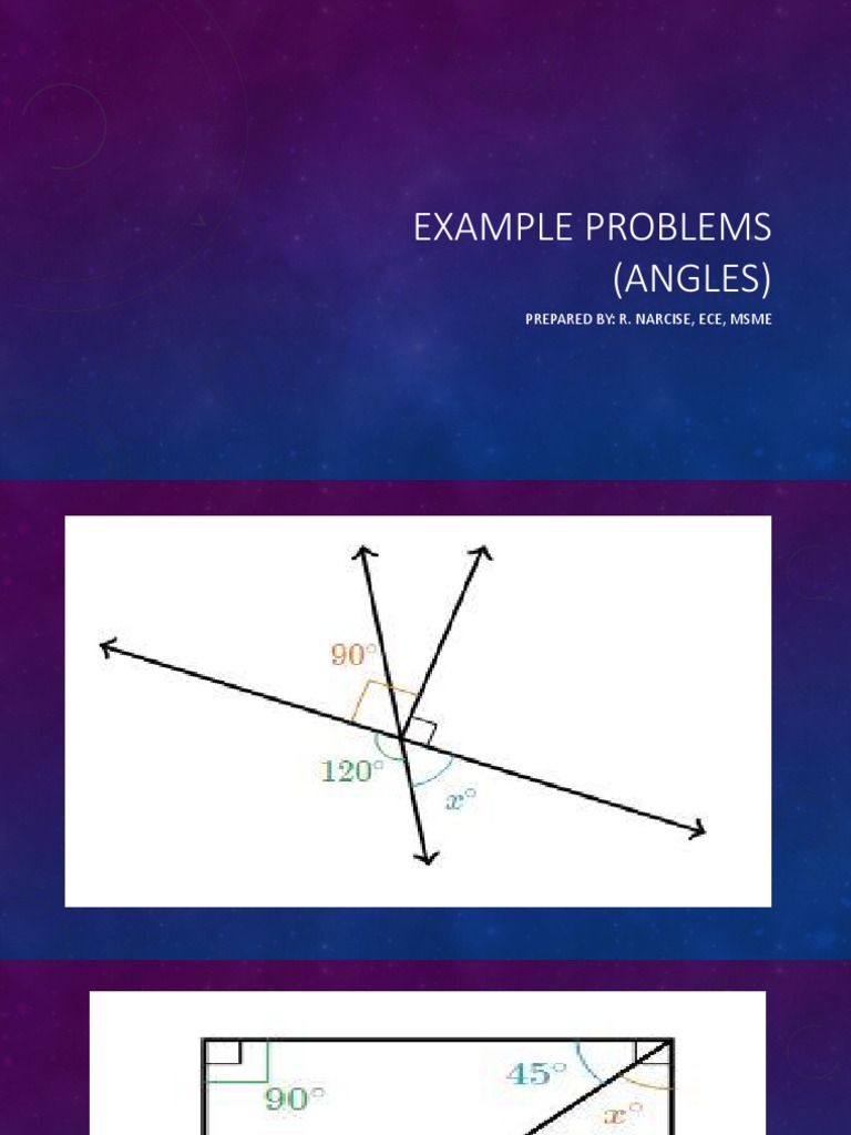 Example Problems (Angles) : Prepared By: R. Narcise, Ece, Msme | PDF