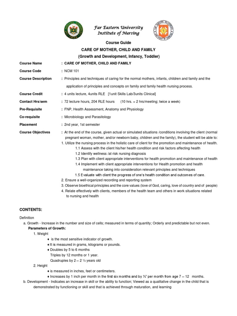 NCM 101 Guide | PDF | Developmental Psychology | Id