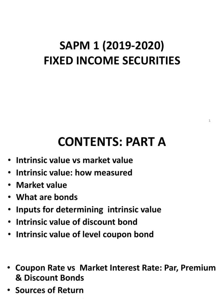 Fixed Income Valuation | PDF | Bond Duration | Bonds (Finance)