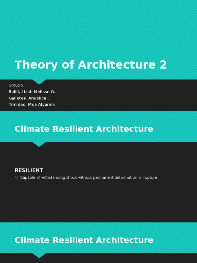 Climate Resilient Architecture Insights | PDF | Architectural Styles ...