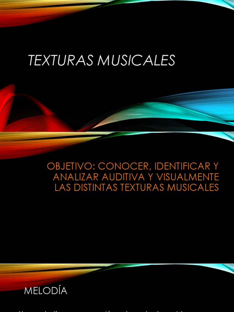 Texturas Musicales | PDF | Melodía | Elementos de la música