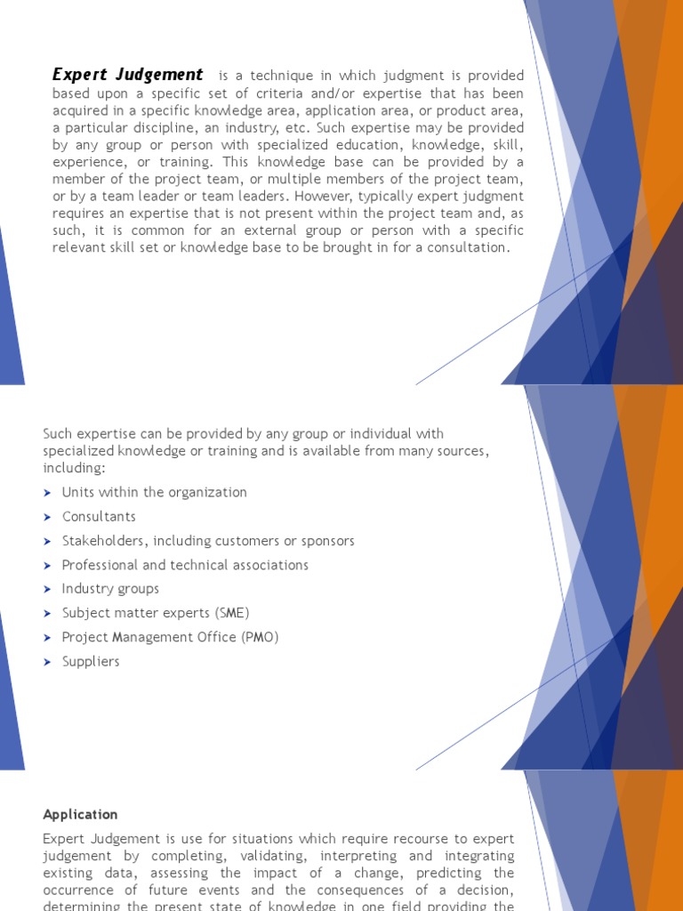 Expert Judgement | PDF | Expert | Decision Making