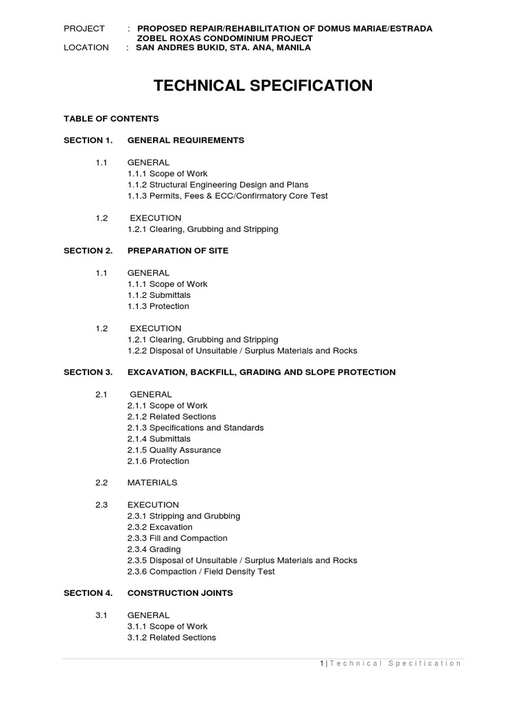 Technical Specification (Domus) | PDF | Elastomer | Specification ...