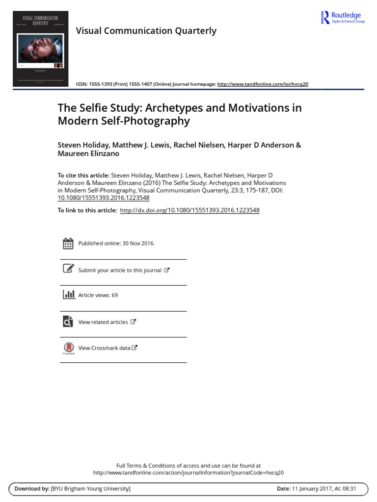 The Selfie Study: Archetypes and Motivations in Modern Self-Photography ...