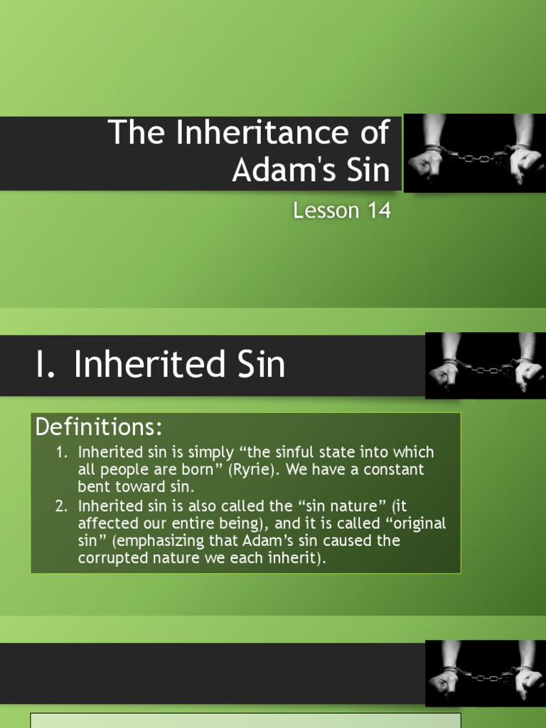 Lesson 14 - The Inheritance of Adam's Sin | PDF | Confession (Religion ...