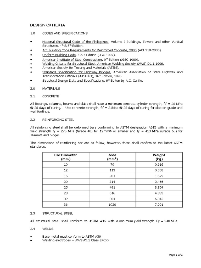 Design Criteria and Load Considerations for Structural Engineering ...