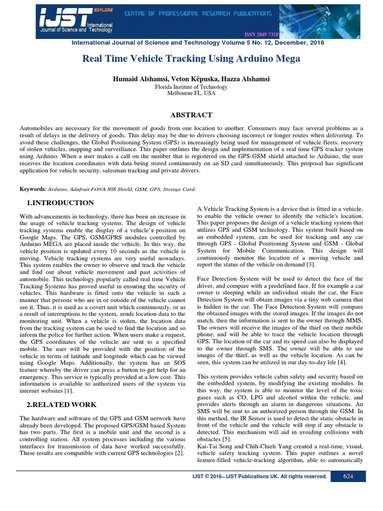 Real Time Vehicle Tracking Using Arduino | PDF | Surveillance | Gsm