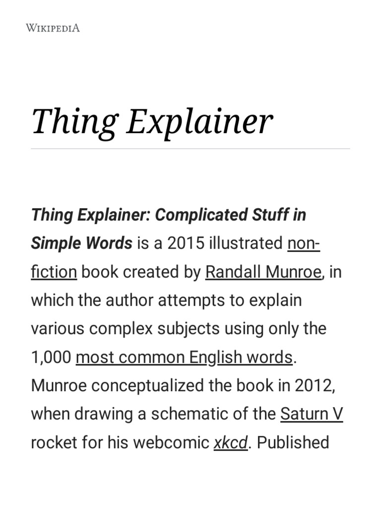 Things Explainer | PDF