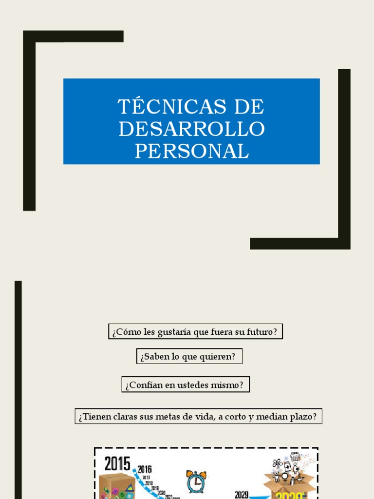 Técnicas de Desarrollo Personal | PDF | Desarrollo personal | Aprendizaje