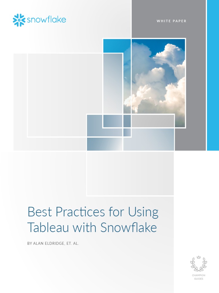 Best Practices For Using Tableau With Snowflake | PDF | Cloud Computing | Software As A Service