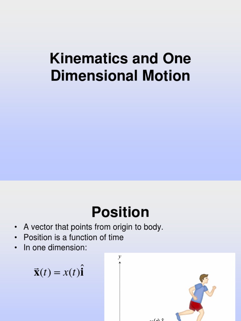 Kinematics: Motion in One Dimension | PDF | Velocity | Acceleration