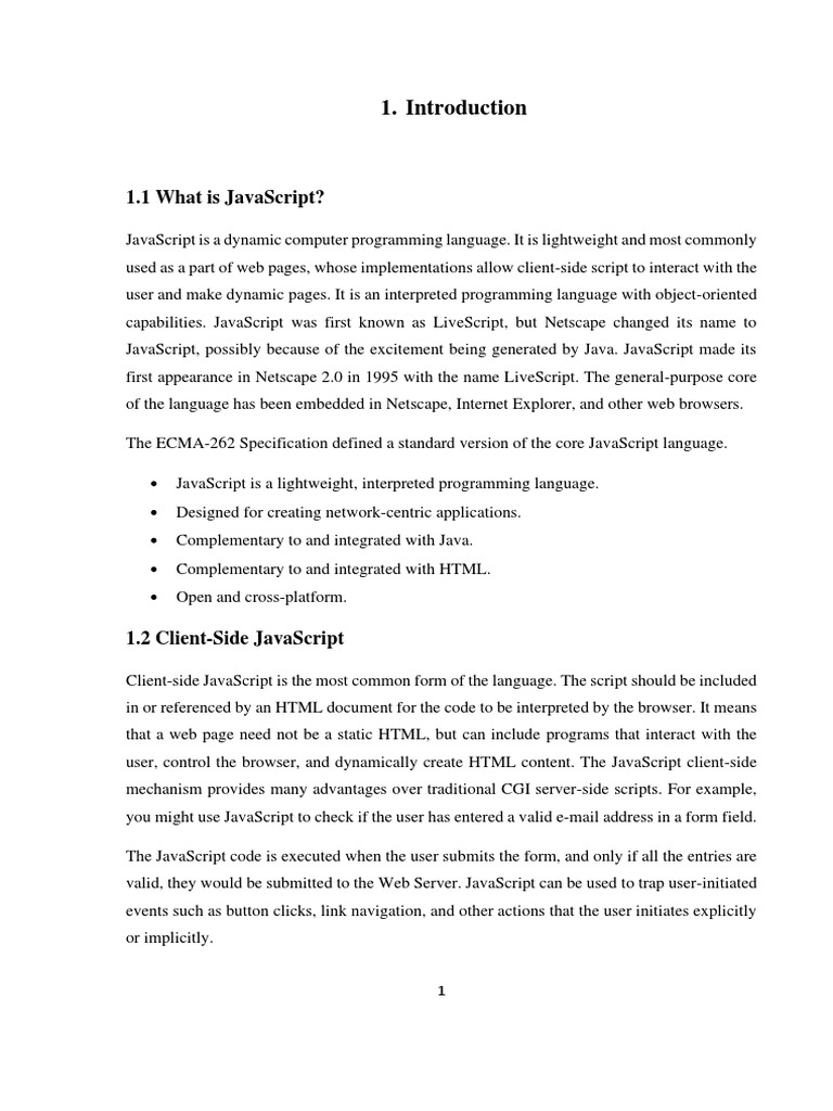 Javascript Report02 File | PDF | Dynamic Web Page | Java Script