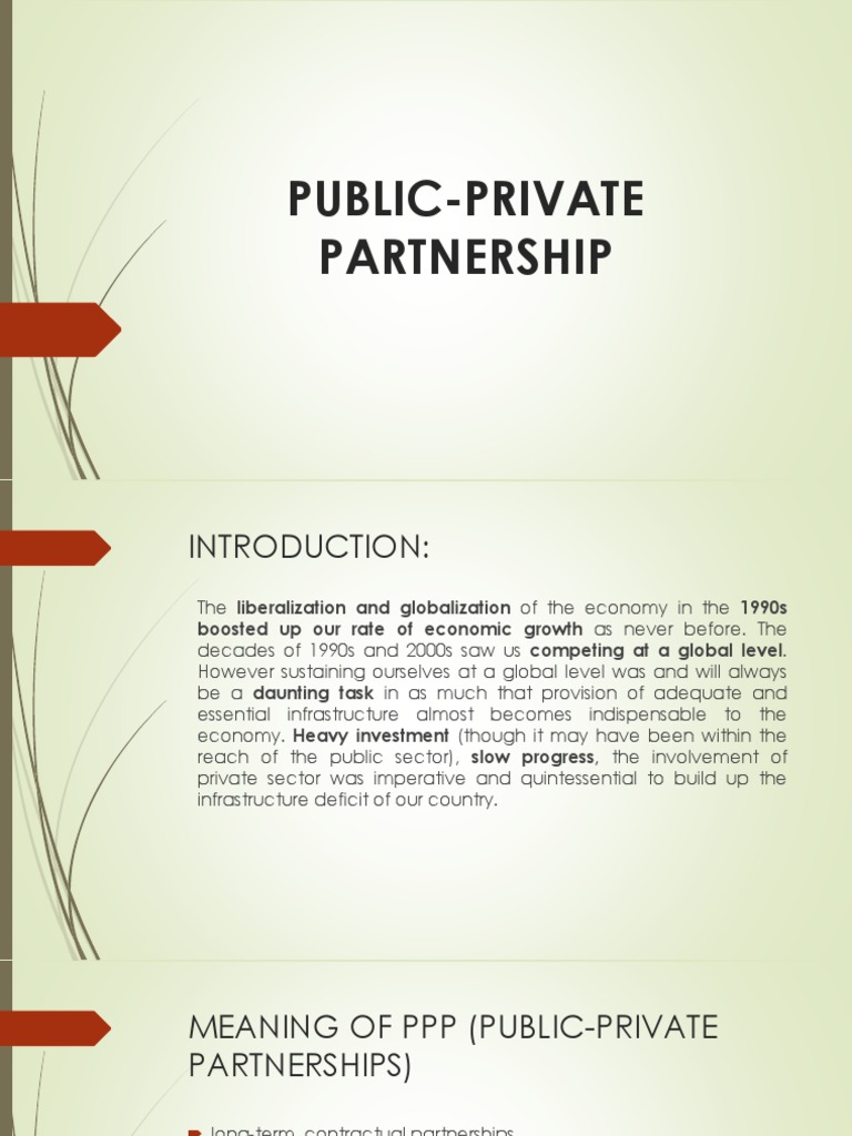 Public-Private Partnership | PDF | Public–Private Partnership | Economies